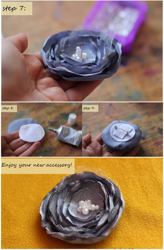 OKAJewelry Show: DIY Fabric Flower Brooch Tutorial Collection
