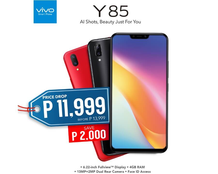 Vivo Y85 with Octa Chip, 4GB RAM and Dual Rear Camera Now Only Php11,999!