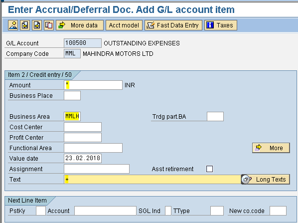 SAP - FICO MODULE LEARNING: Creating Accrual/Deferral Documents
