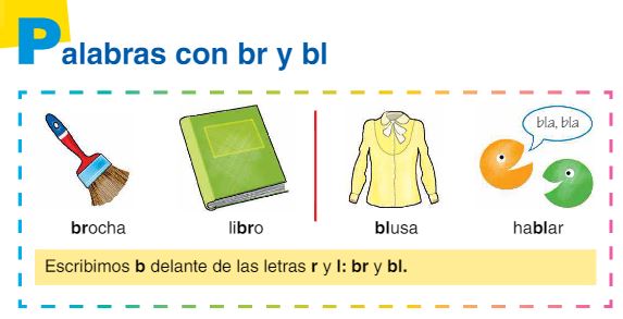 EXPLORAMOS Y APRENDEMOS 2º CICLO: Palabras con bl y br