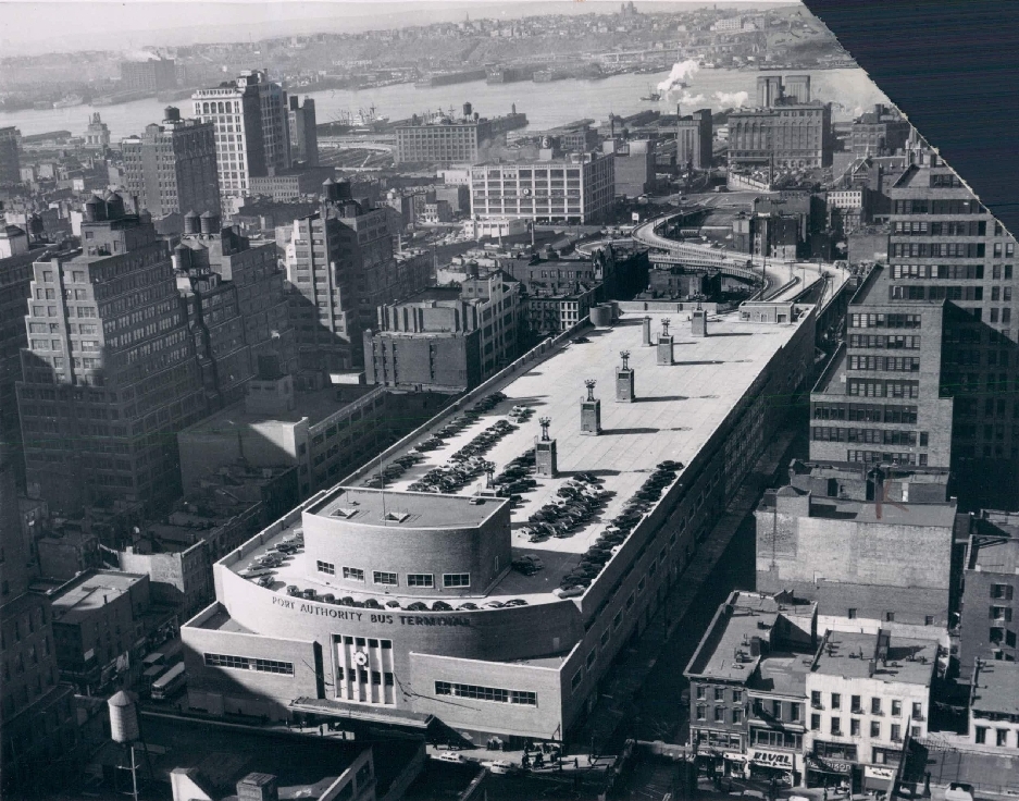 Newark N.J. 1970s: NJ & NY Port Authority Bus Terminal on 8th Ave.