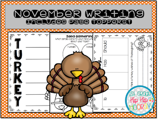 1st Grade Hip Hip Hooray!: A Fun Filled November Writing Project!