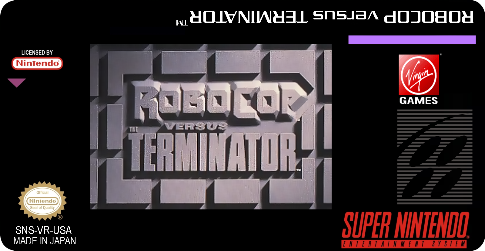 Super Nintendo Labels: Robocop Versus The Terminator