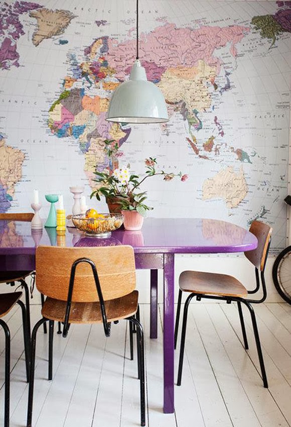 Pasionata Deco.: "Decorar con mapas"