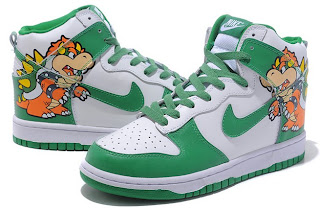 King Koopa Bowser Shoes Super Mario Bros Nike Dunks High | Nike Sb Dunk ...