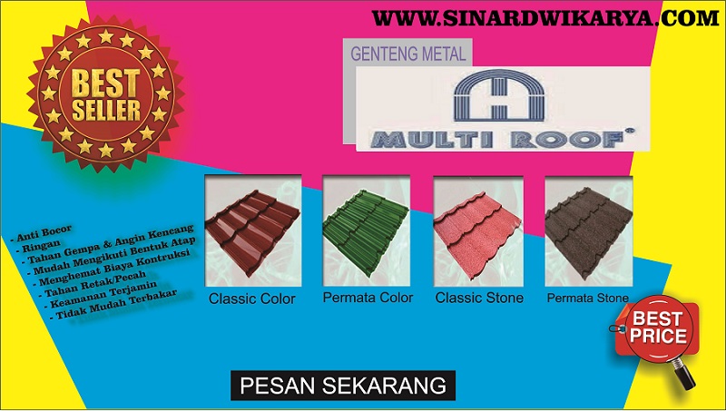 HARGA GENTENG METAL MULTIROOF TERBARU 2018