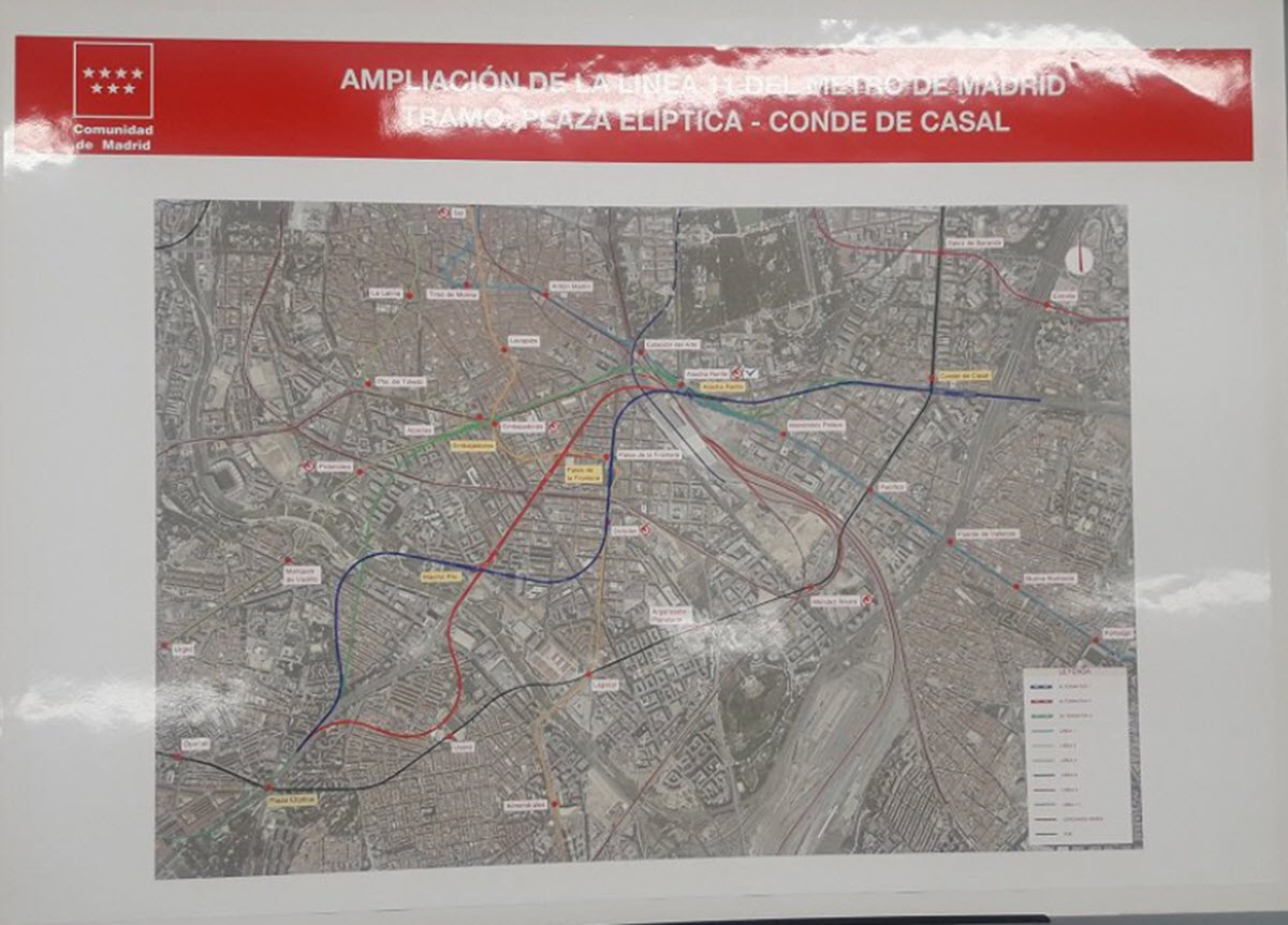 La ampliación de la línea 11 de Metro desde Plaza Elíptica hasta Conde ...