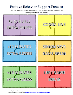 When Inspiration Strikes!!!: Positive Behavior Support Reward Puzzles ...