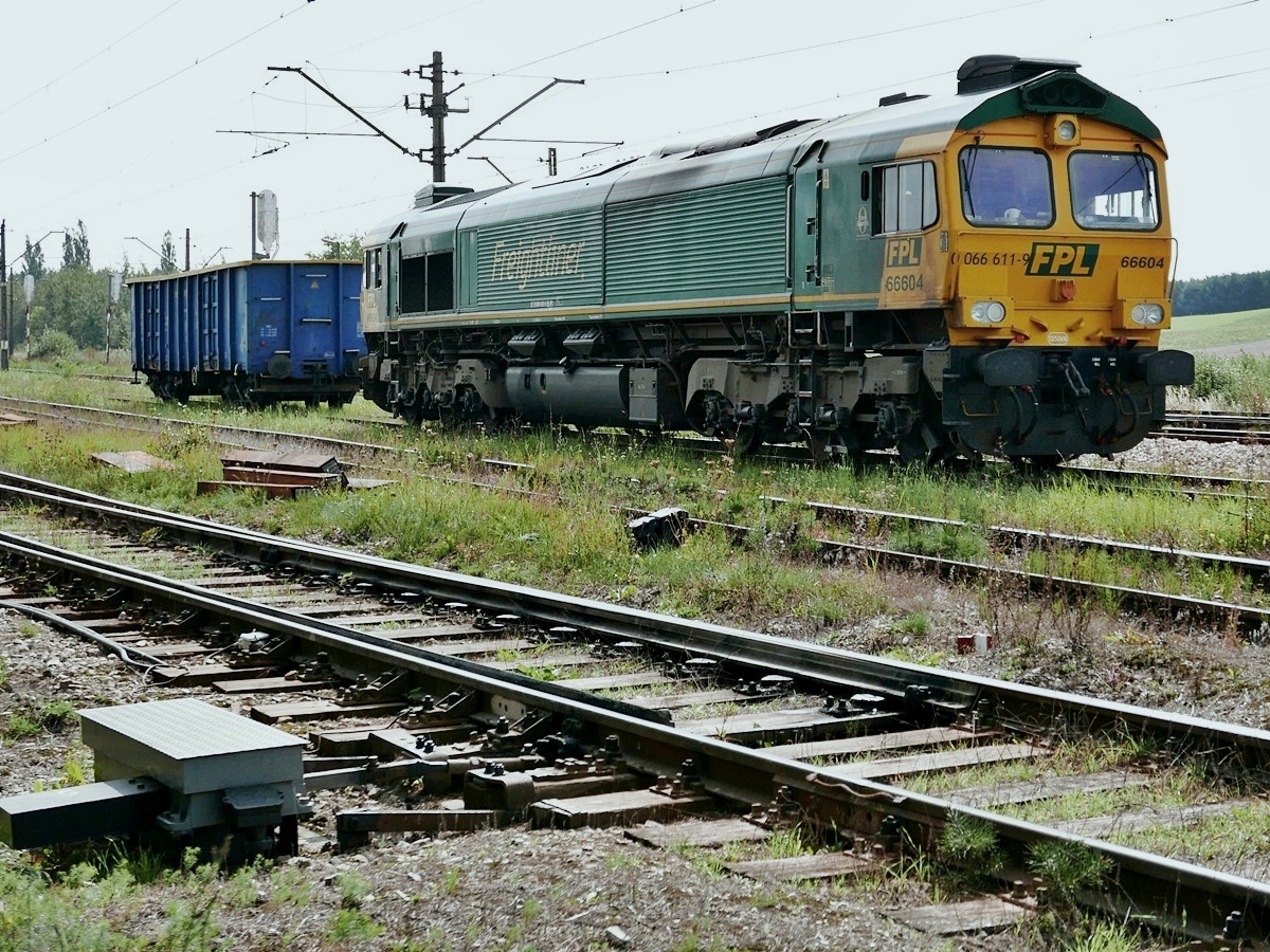 Class 66604 FPL na stacji Nida | Kolejowe Kielce