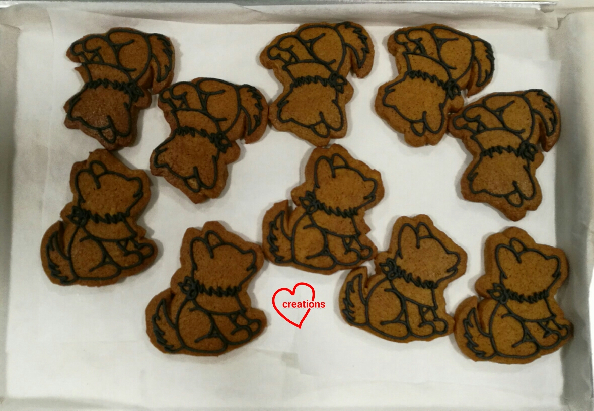 Loving Creations for You: Baby Wolf Pup Brown Sugar Cookies