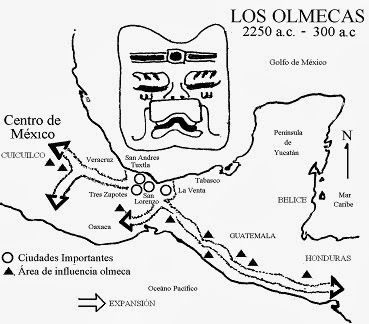 El Tlacuilo: Olmecas mapa