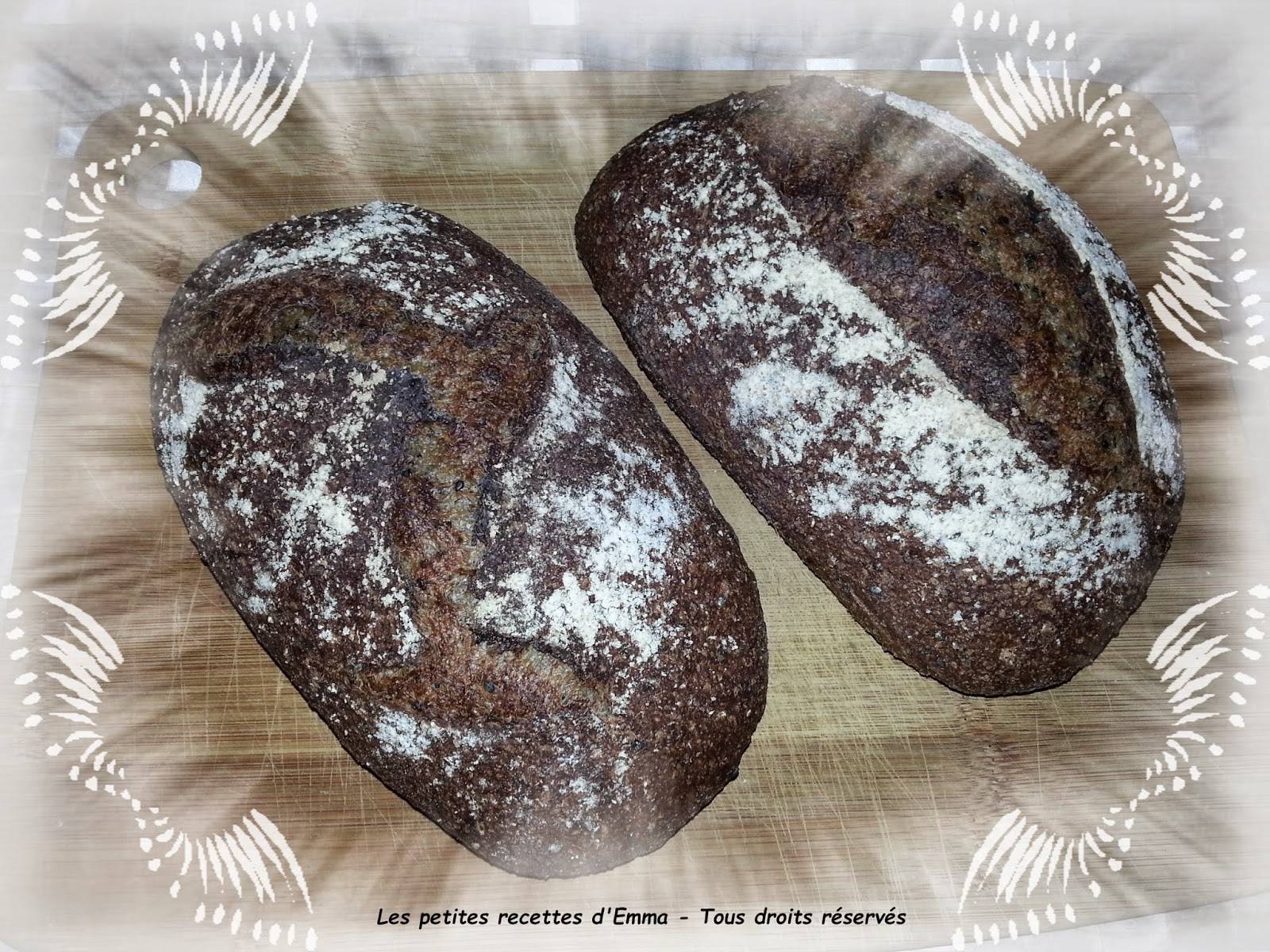 Les petites recettes d'Emma : Pain noir au levain de blé T150 à IG BAS