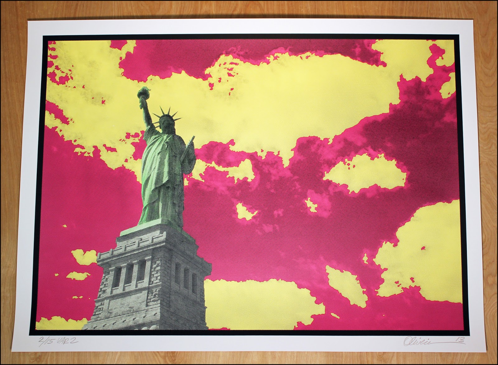 INSIDE THE ROCK POSTER FRAME BLOG: Tim Oliveira Lady Liberty Print ...