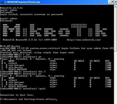 Let's get blogging .... ^___^: How to Enable or Disable Ethernet at Mikrotik with Command Line ...