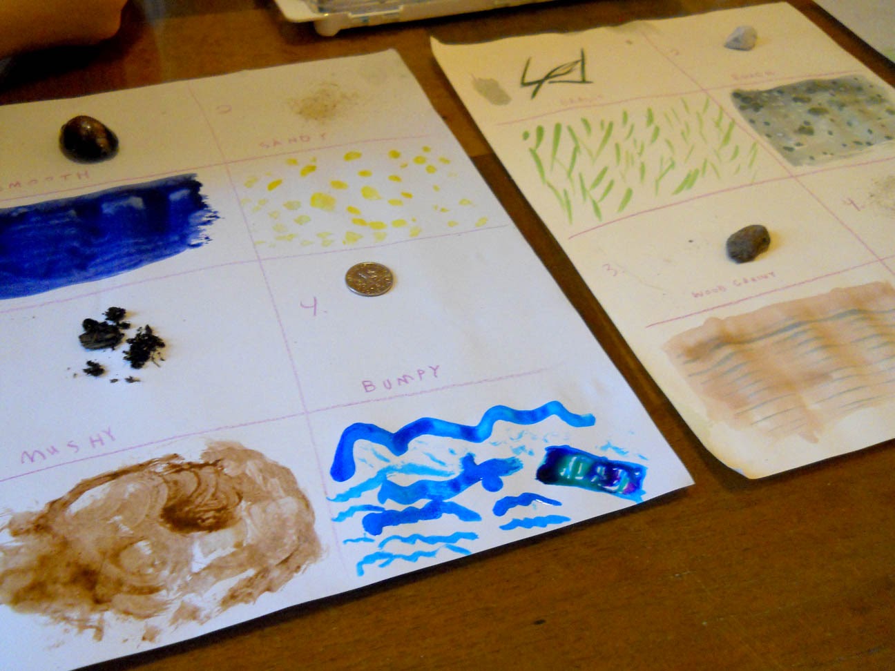 we wilsons: Art Week! Monday: Experimenting with Materials and Textures