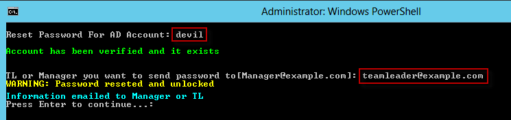 Vgeek Powershell Ad Password Unique Reset And Send Email