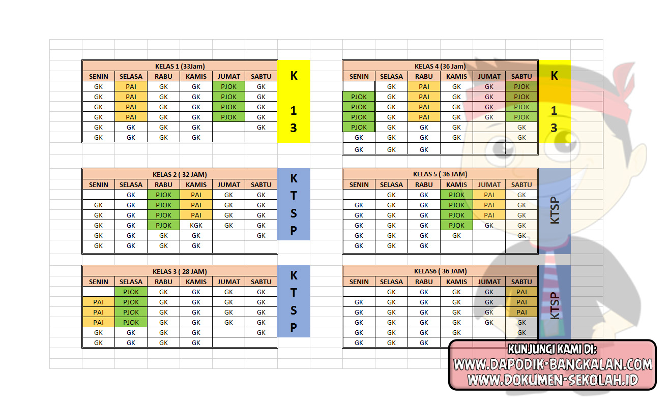 CONTOH Pengisian Menu Jadwal Di Dapodik 2018 - Administrasi Kurikulum 2013