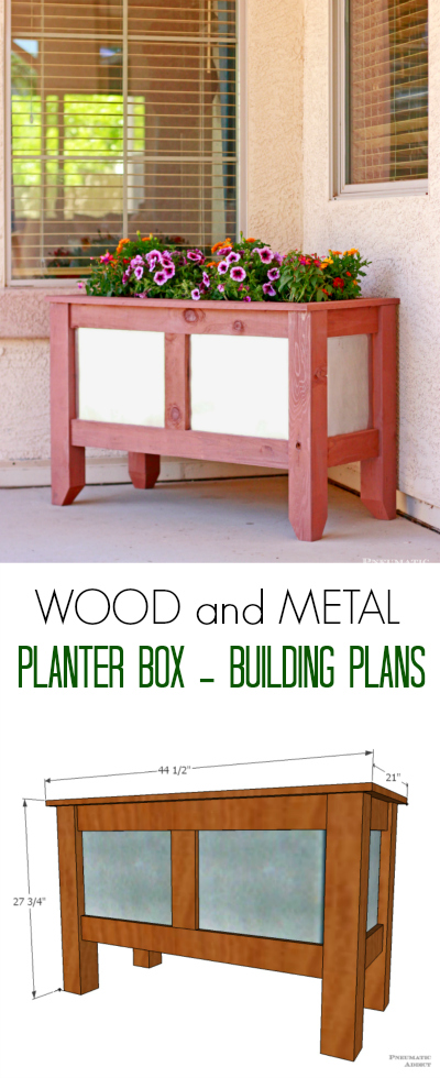 Wood and Metal Planter Box Building Plans | Pneumatic Addict