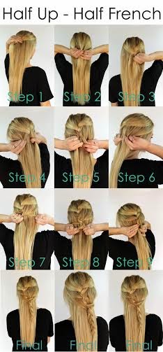 Britany Marshall Beauty: How to do a half up "half french braid"