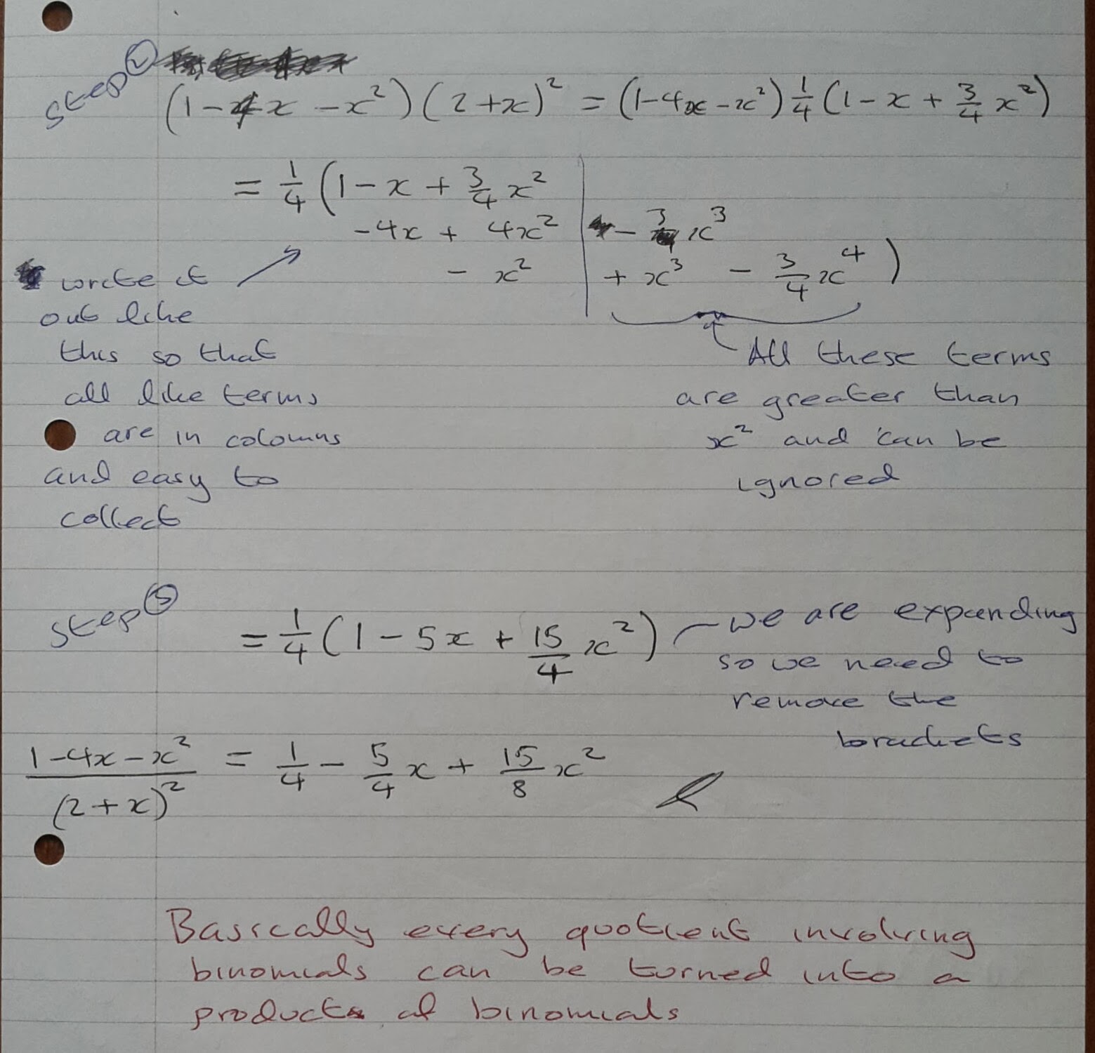 A Level Maths Notes: A2 Binomial Expansion: combinations of two ...