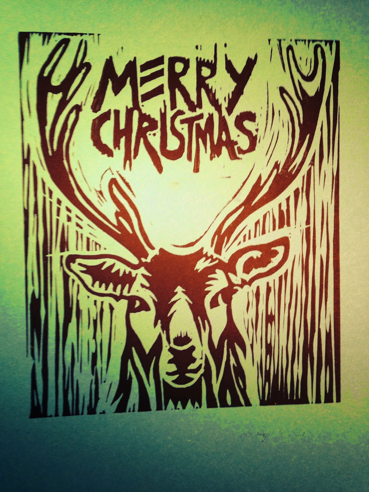 David's Drawing Room: Christmas Lino Printing