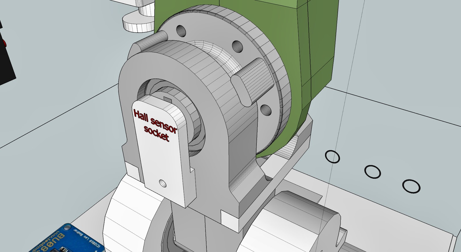 Spitfire spade grip joystick project: Internal details.
