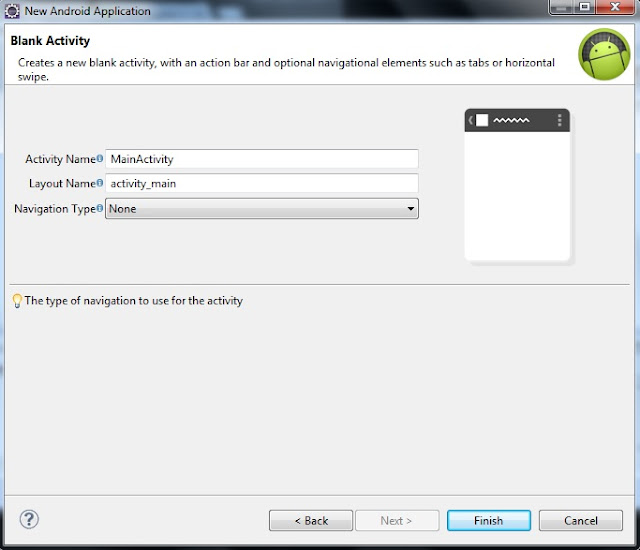 Creating New Android Application Project