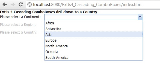Programmers Sample Guide Extjs 4 Cascading Combobox Example Using Java