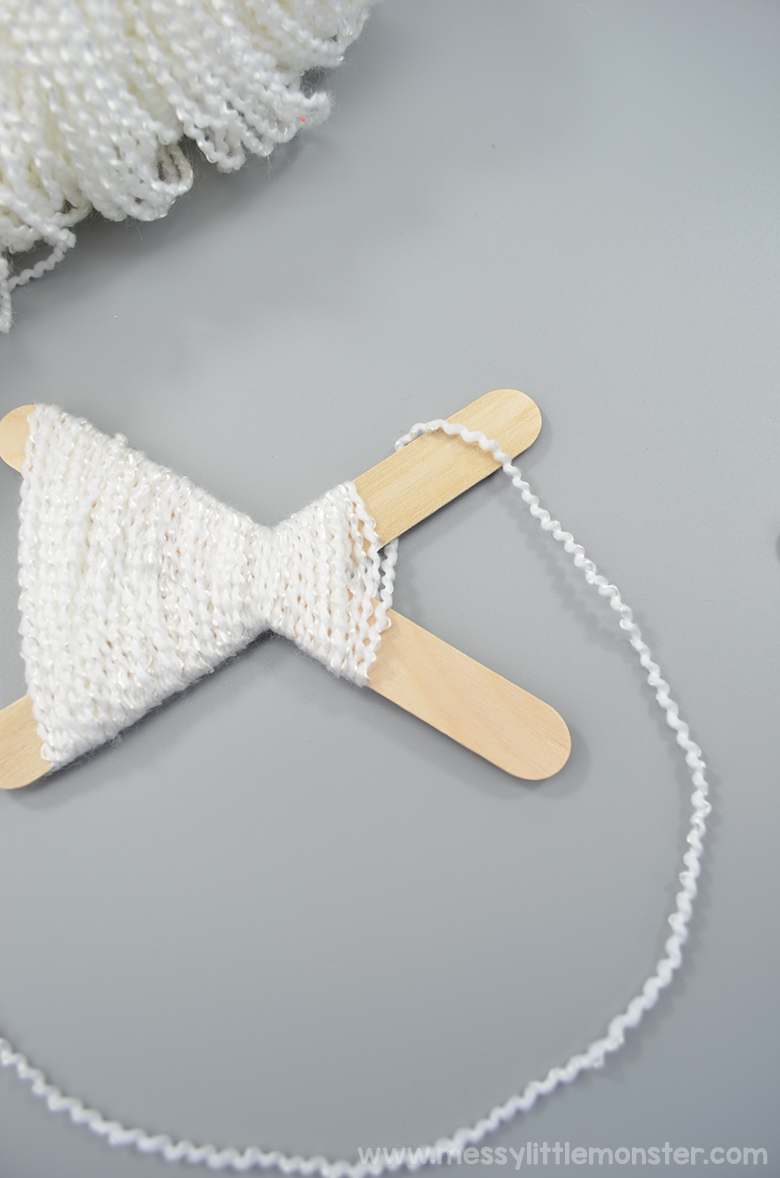 Yarn Angel Ornaments - Easy yarn christmas ornaments - Messy Little Monster