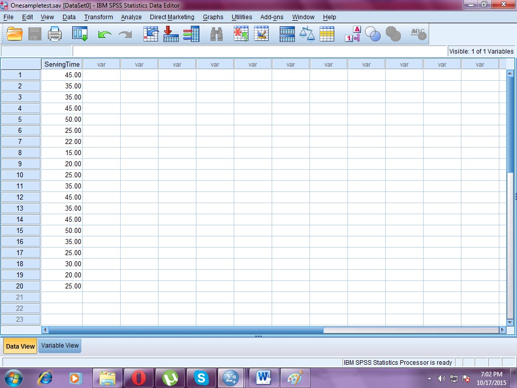SPSS Online Training: ONE SAMPLE T-TEST USING SPSS