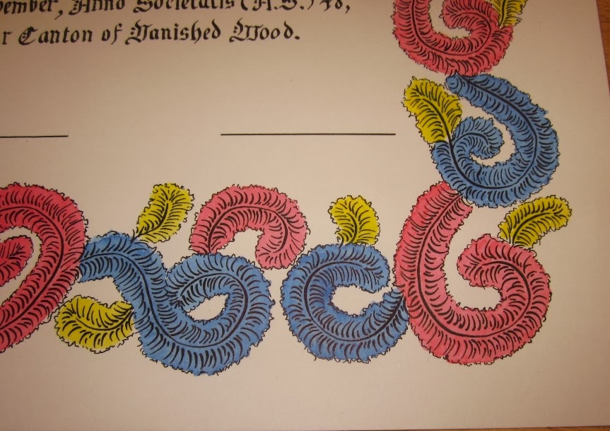 Ercc Glaison: Feather Border German Scroll