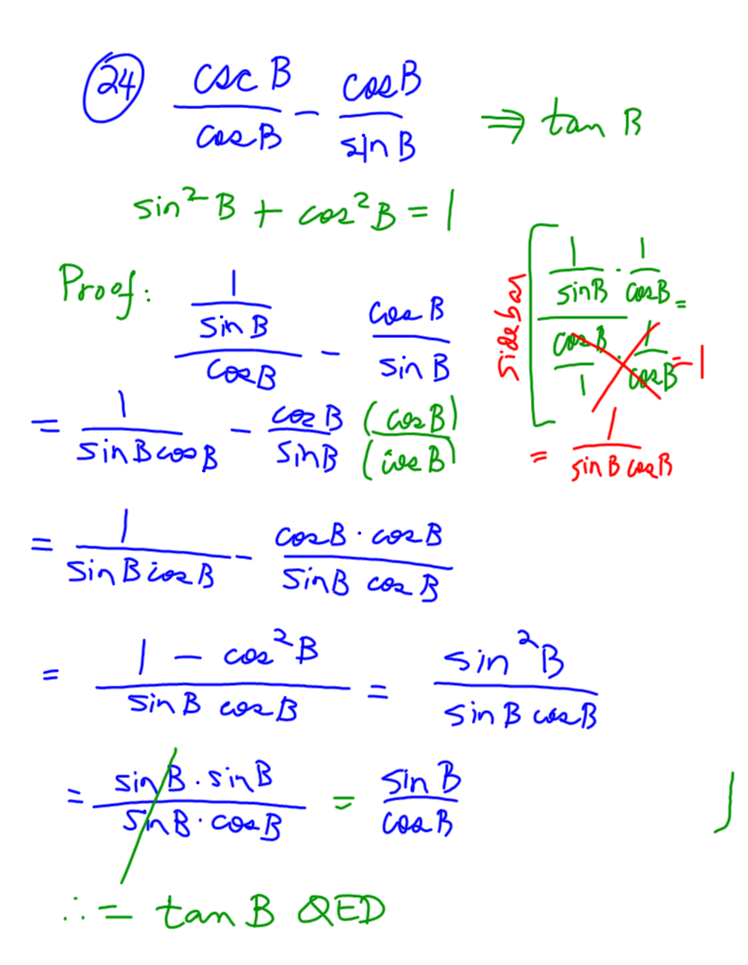 Mr. J.'s Math Classes: M4 Pythagorean Identities Proofs Part2