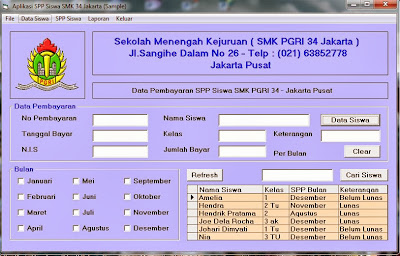 Membuat Program Software Spp Sekolah ~ Aneka Tutorial Pemrograman