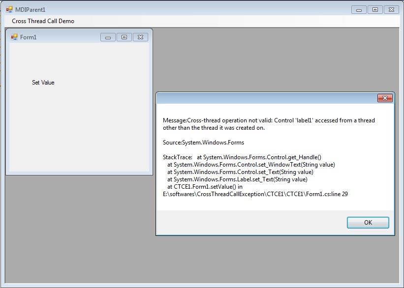 Hub Of Computer Tricks And Programming Cross Thread Call Exception In Win Form Based Application
