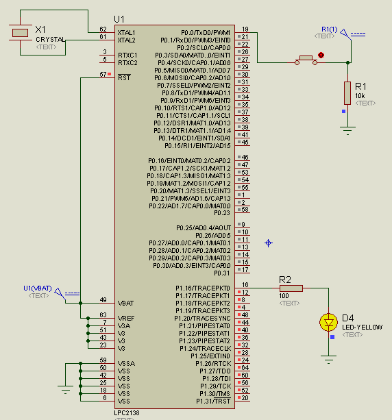 Code Bloges: Interface a Switch with ARM Microcontroller (LPC2148)