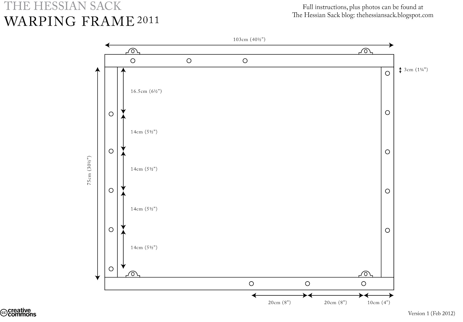 The Hessian Sack: Homemade Warping Frame