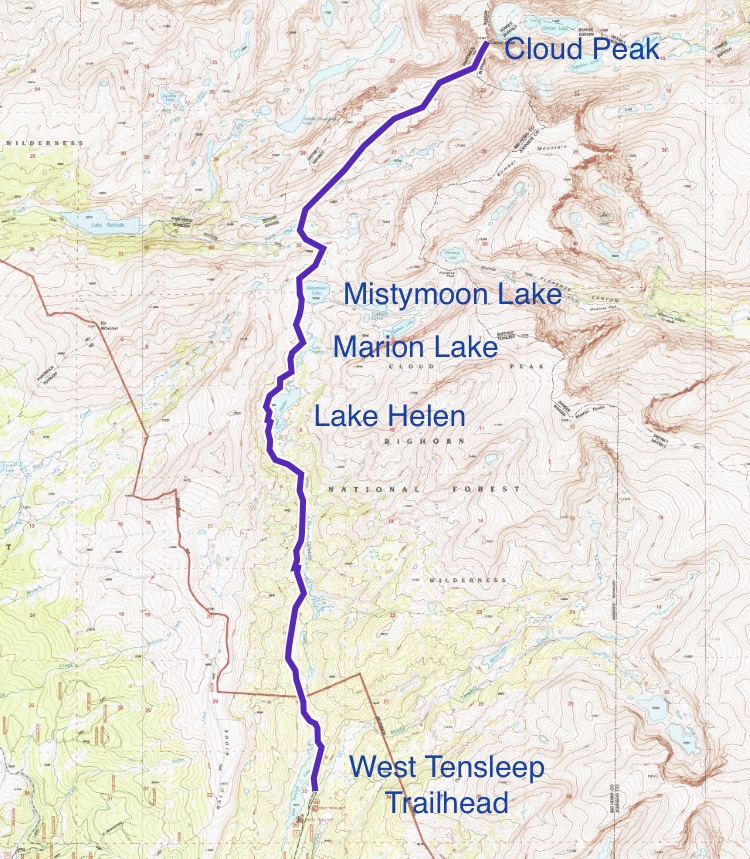 Eric's Hikes: Cloud Peak, Bighorn Mountains Wyoming