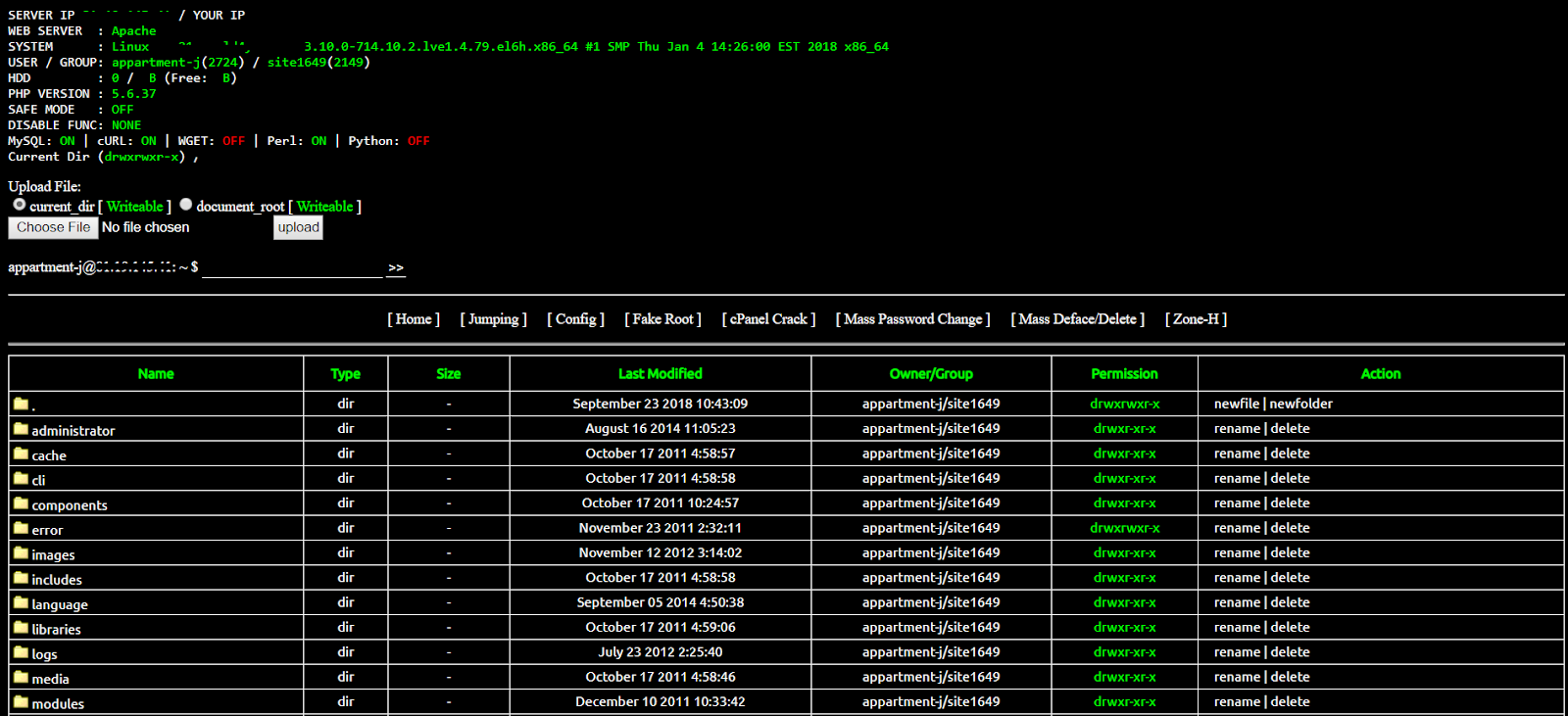 Shell Backdoor Indoxploit v.3 – FHXploit
