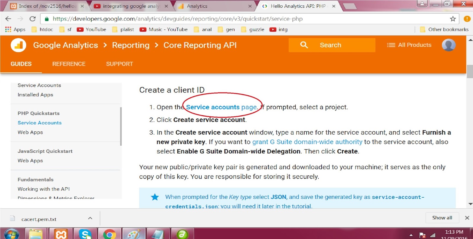Code The Complex!: How to integrate google analytics API with php using service account!