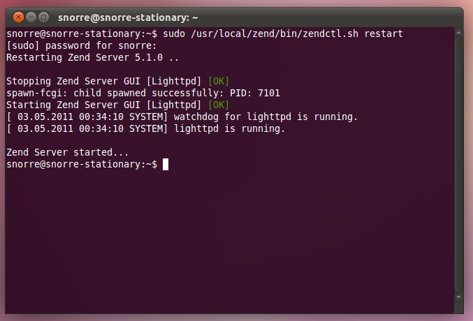 Informasjonsviteren: Setting up Zend Server CE in Ubuntu 11.04