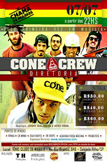 Cone Crew Diretoria: Agenda de Shows ATUALIZADA!