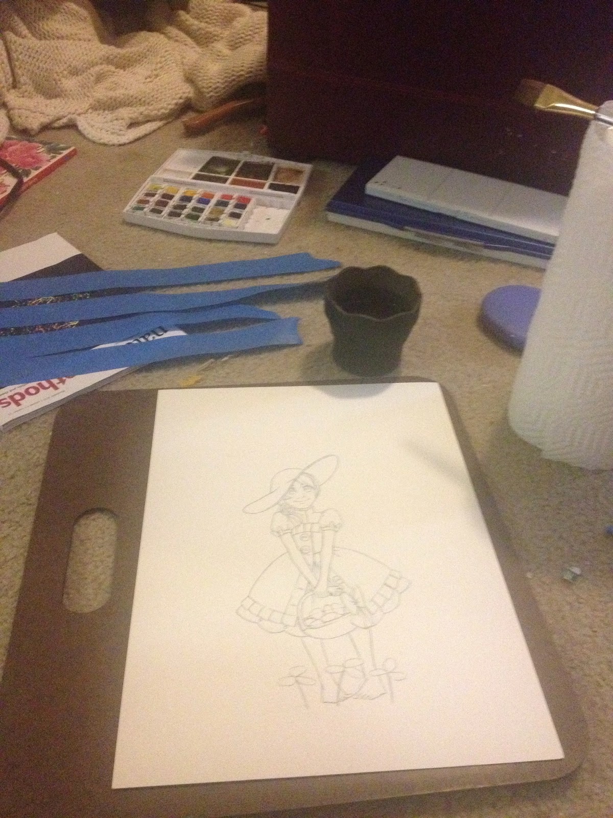 Stretching Cheap Watercolor Paper