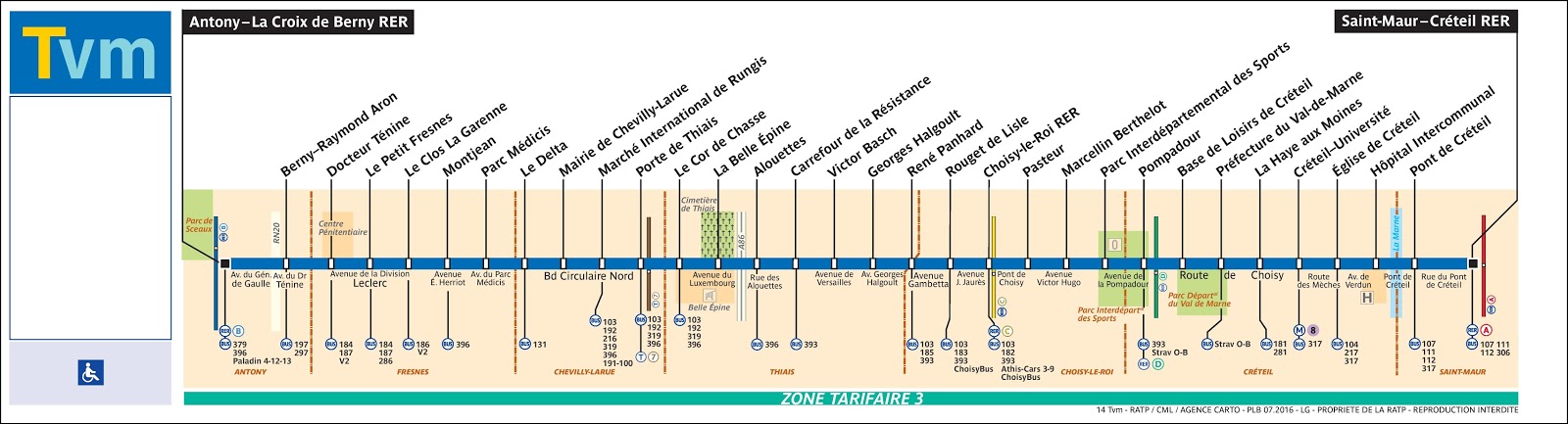 Des travaux sur la ligne de bus RATP Tvm (Thiais) pendant cet été du 11 ...