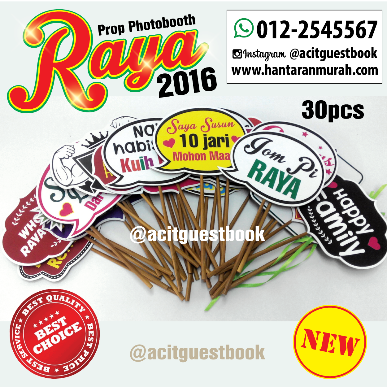 Prop Photobooth Hari Raya 2016 by famous @acitguestbook - Kedai Online ...