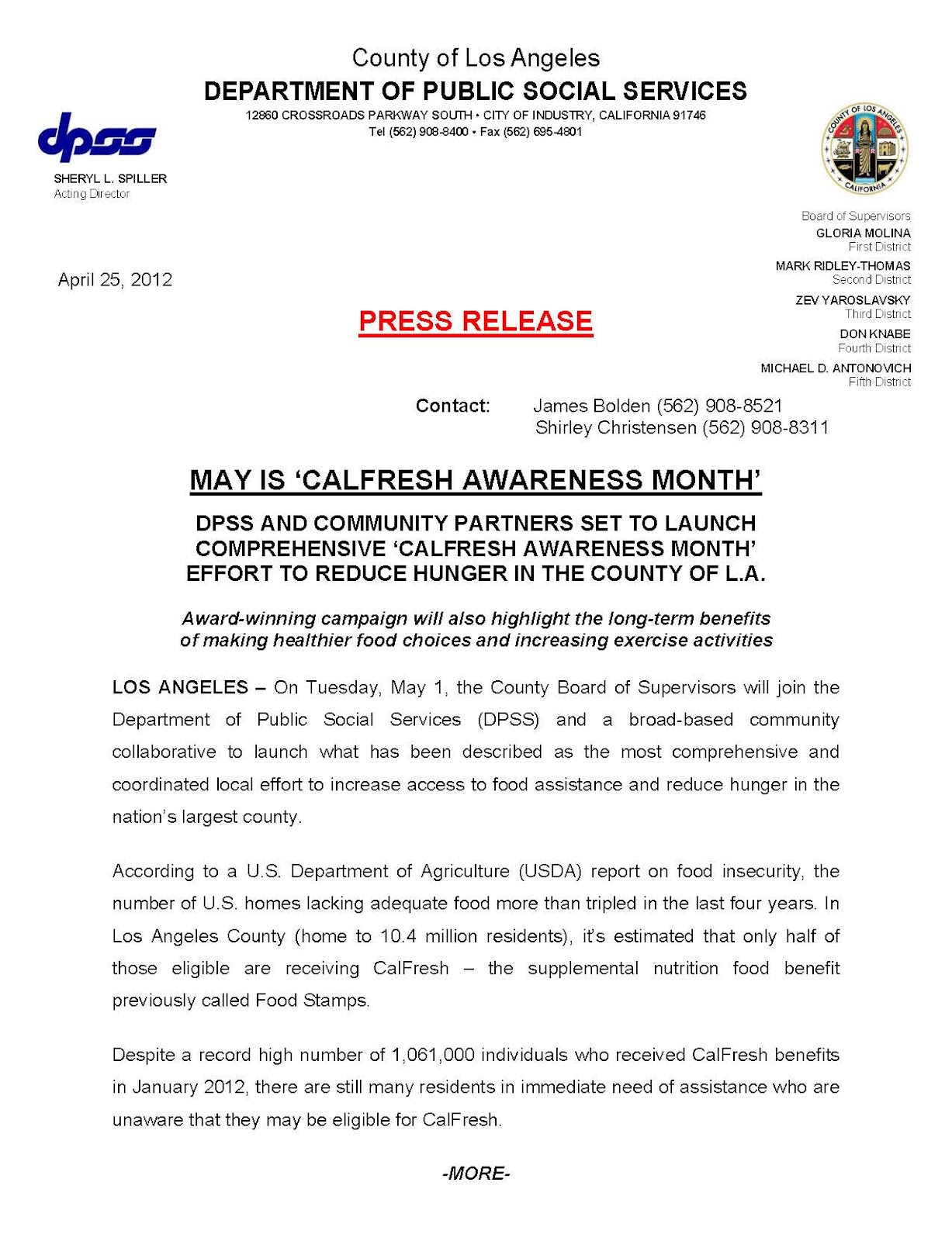 The Island Pacific Blog: DPSS Press Release on Calfresh Awareness Month