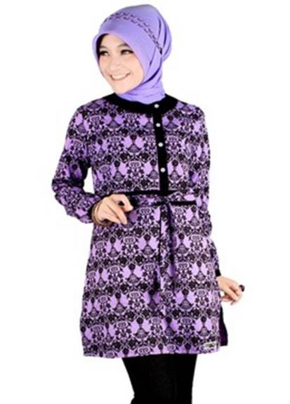 10 Model Atasan Batik Wanita Muslimah 2020