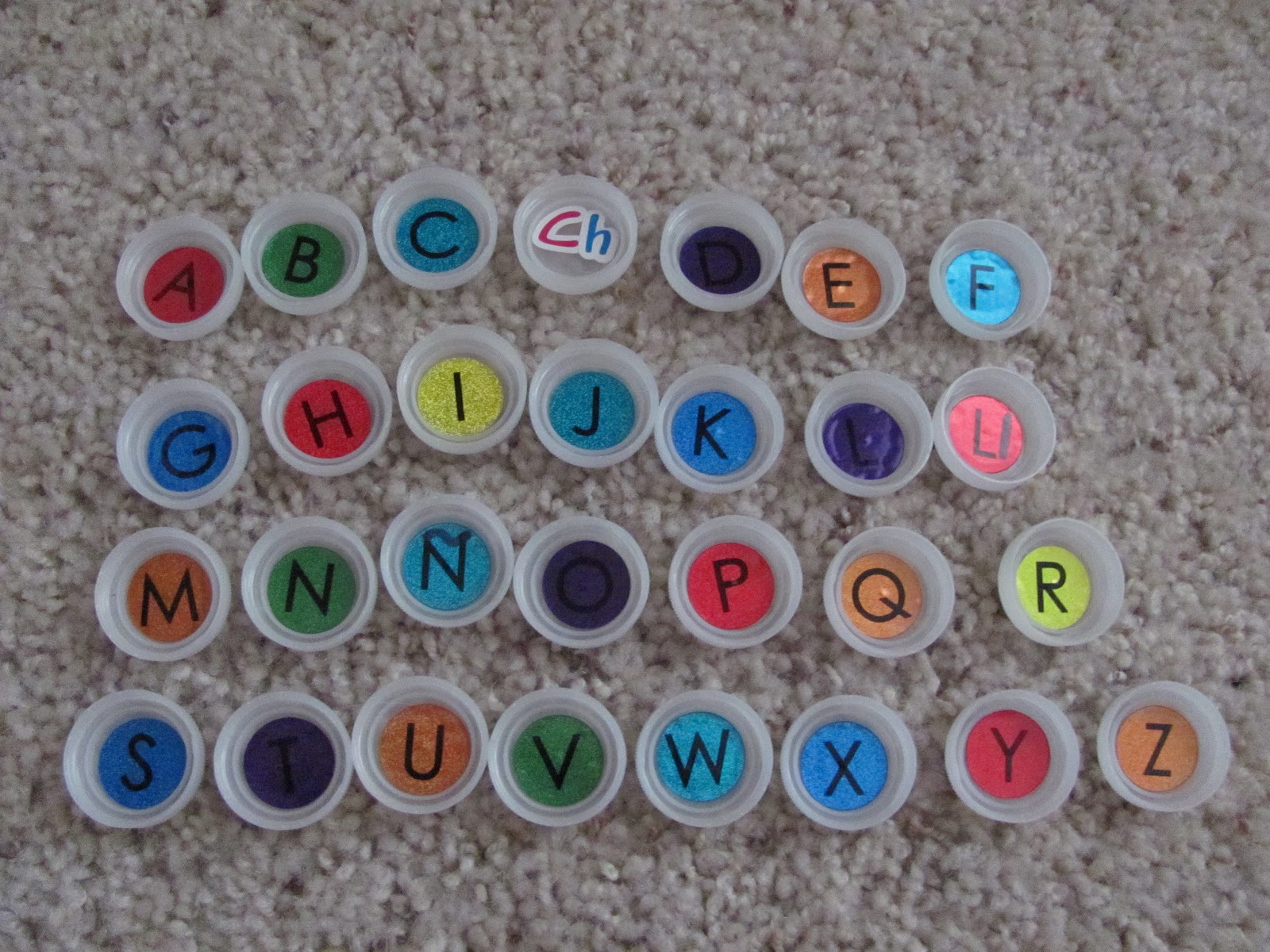 A is for Manzana: Bottle Cap Letters