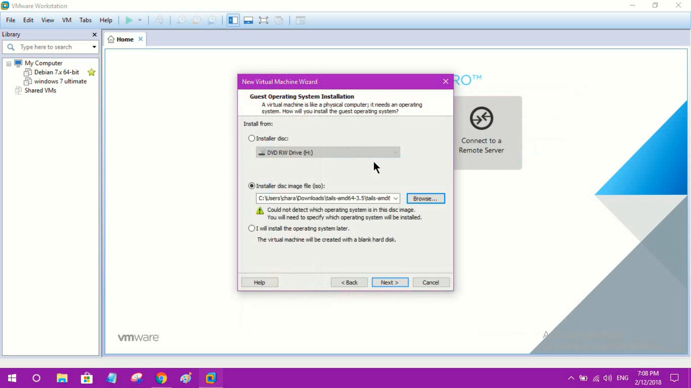 i e installer disc if you have a iso file in your computer click on ...