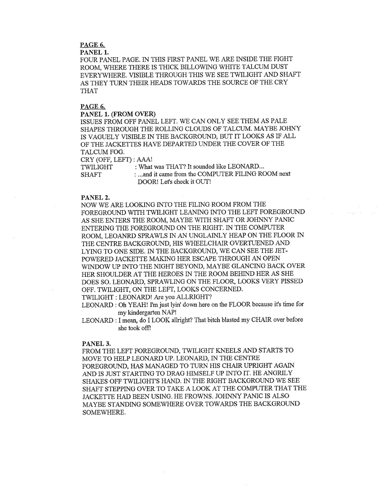 Alan Moore's Forgotten Awesome: Youngblood #3 script